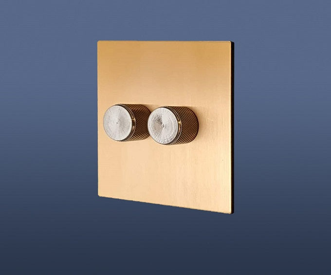 2 GANG 2 WAY DIMMER SWITCH - MATT GOLD – SL LIGHTING